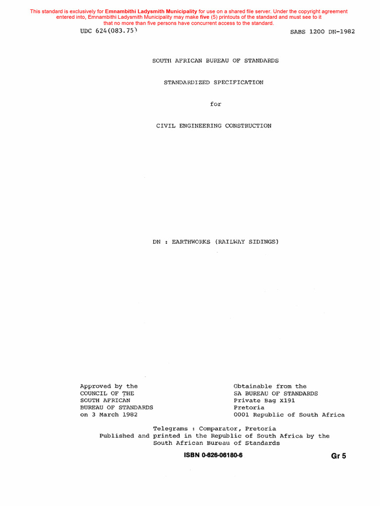 Sans 1200 DN | PDF | Technology & Engineering