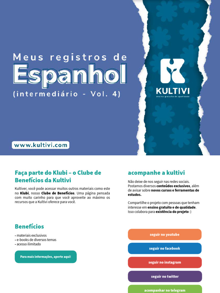 Material de Apoyo: Español Intermedio | PDF | Verbo | Objeto (gramática)