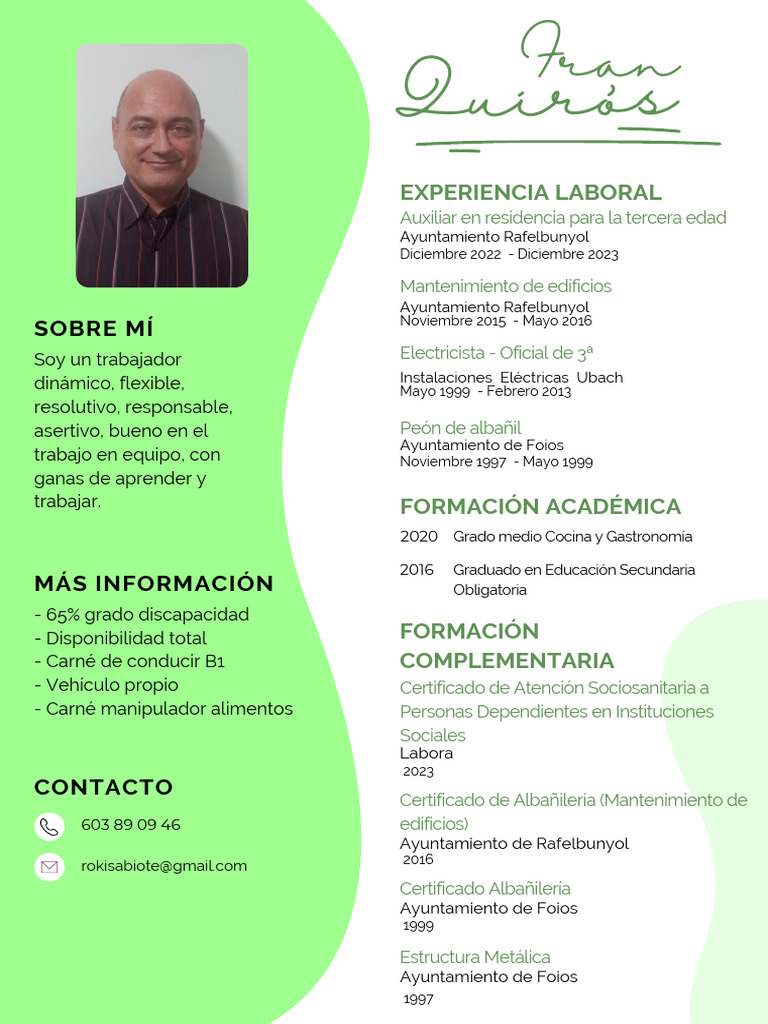 Curriculum Vitae CV Personalizable Boho Femenino Profesional Formas ...