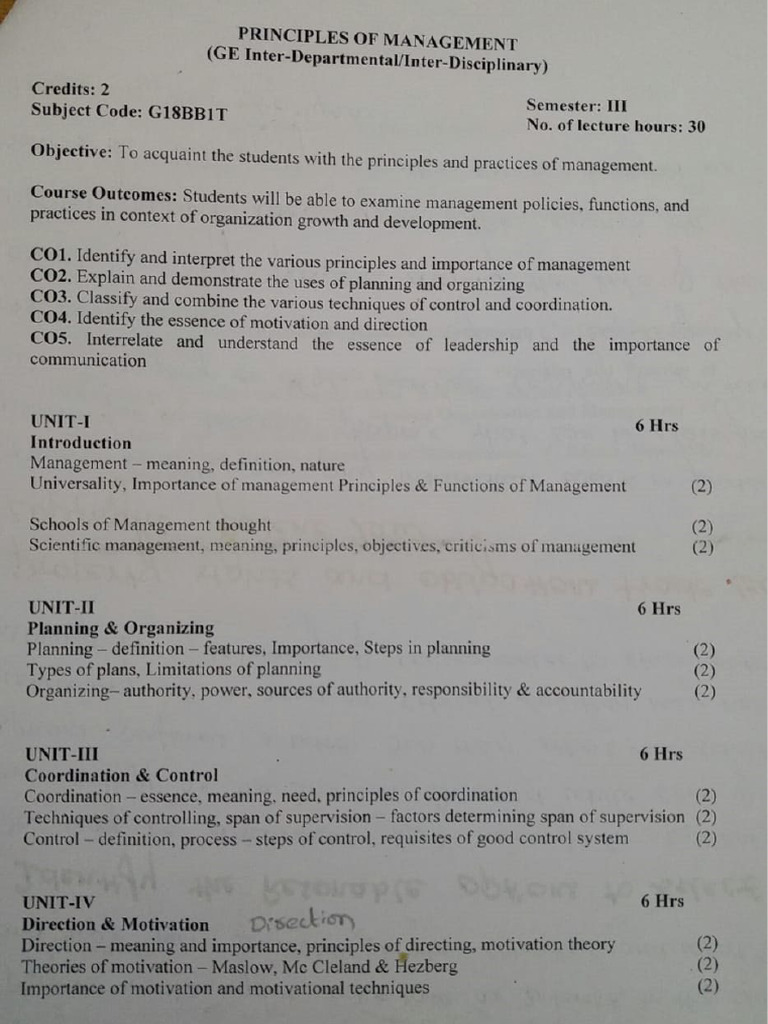 Ge Principles of Management | PDF