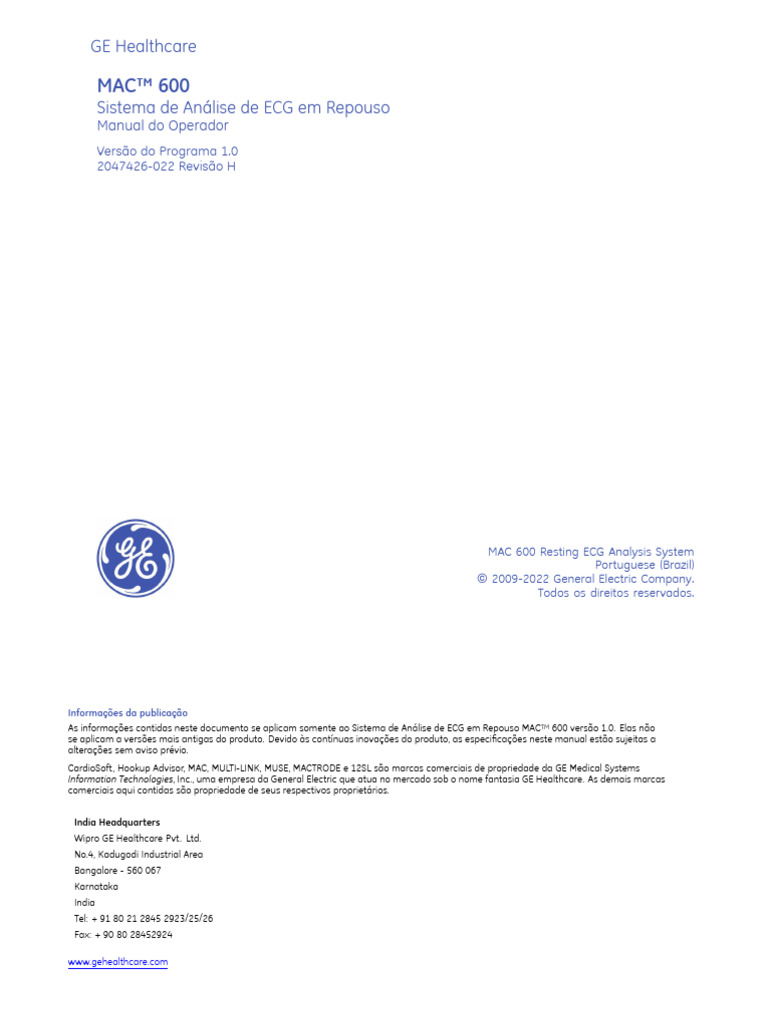 Eletro Mac 600 | PDF | Eletrocardiografia | Tempo