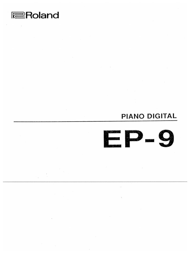 Manual Piano Roland EP-9 | PDF