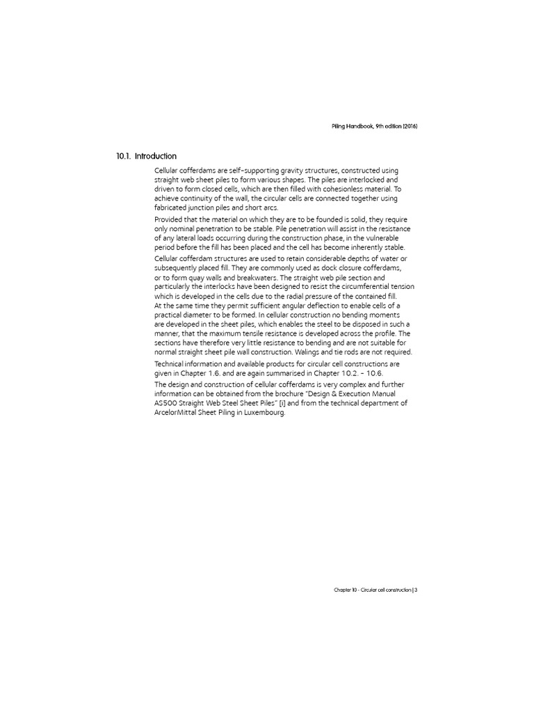 Cellular Sheet Pile Coffer Edam | PDF | Deep Foundation | Curve