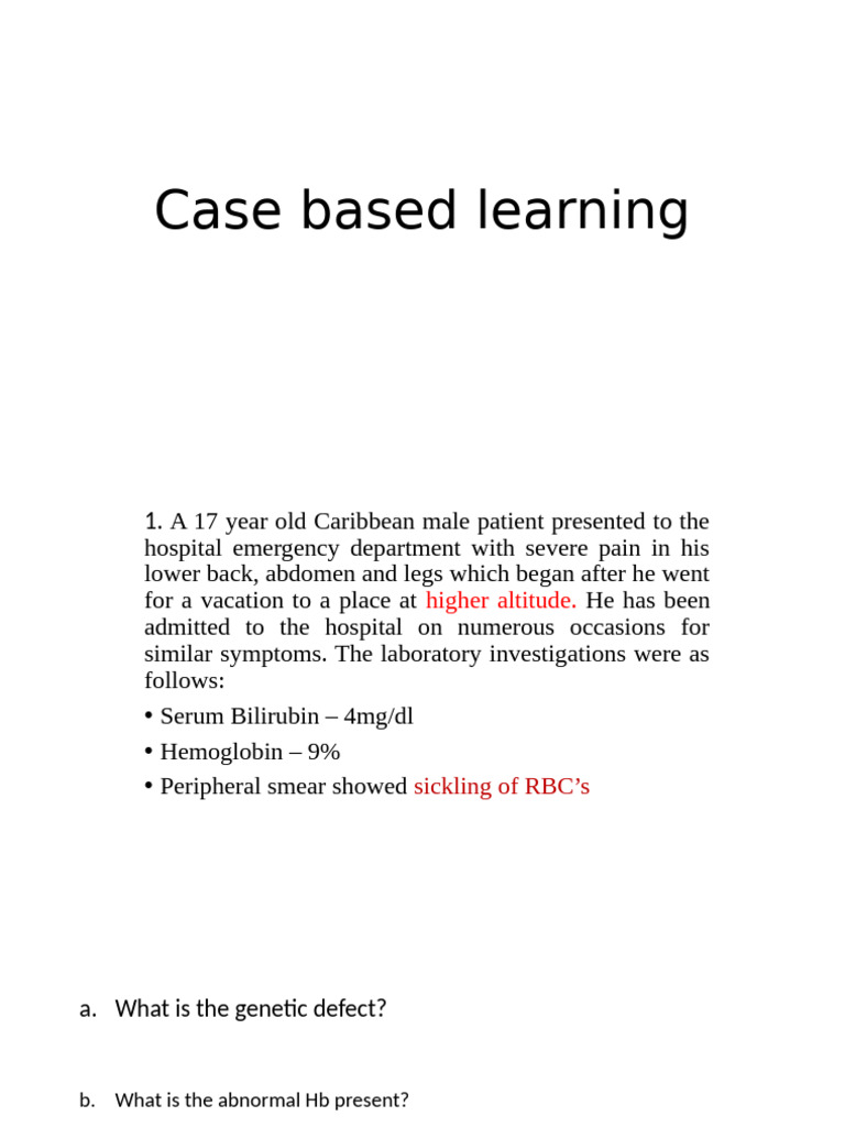 Case Studies in Hematology and Cardiology | PDF | Anemia | Hemoglobin