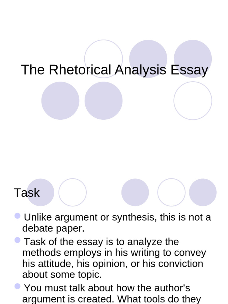 The Rhetorical Analysis Essay | PDF | Essays | Cognition