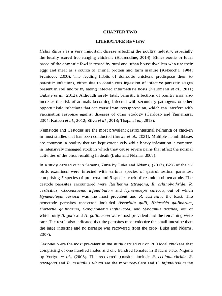 CHAP2 | PDF | Poultry | Parasitism