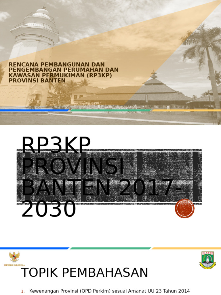 RP3KP Banten 2017-2030: Rencana Permukiman | PDF