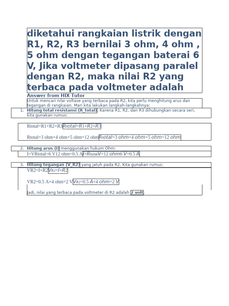 Diketahui Rangkaian Listrik Dengan R1 | PDF