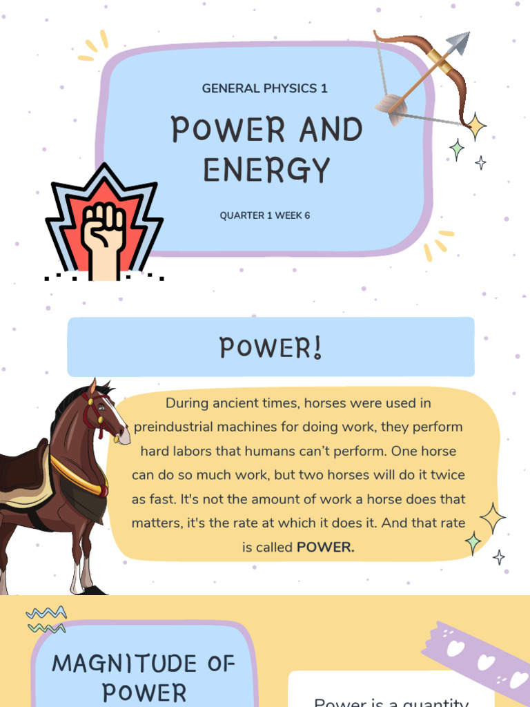 Week 6 - Power and Energy | PDF | Potential Energy | Power (Physics)