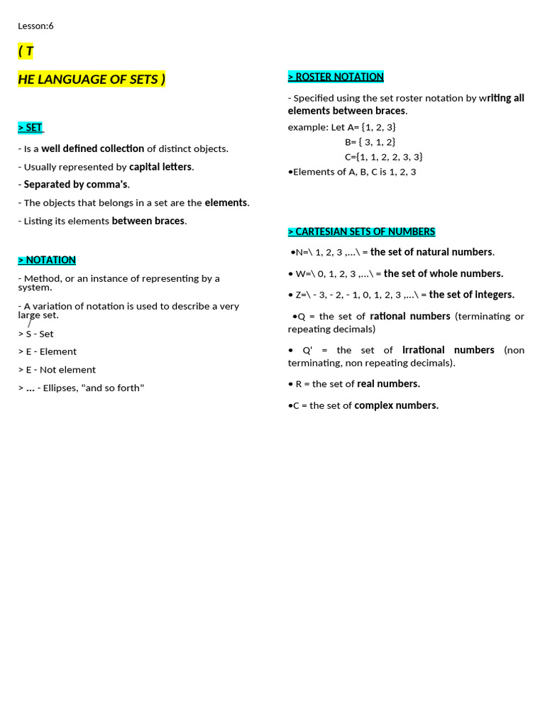 MMW - Reviewer (Lesson 6) | PDF