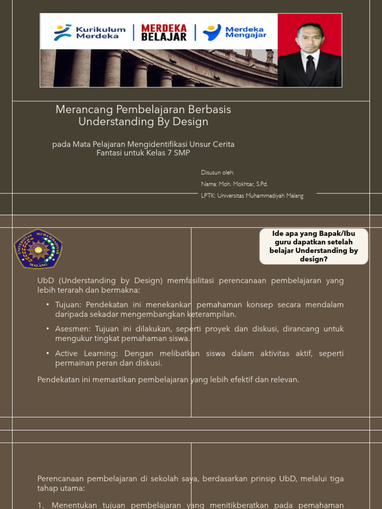 Merancang Pembelajaran Berbasis Understanding by Design - Mokhtar - 1 | PDF | Sains & Matematika