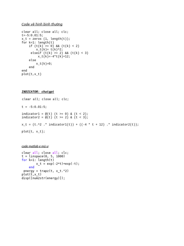 Final Intro Matlab | PDF | Teaching Methods & Materials | Technology ...