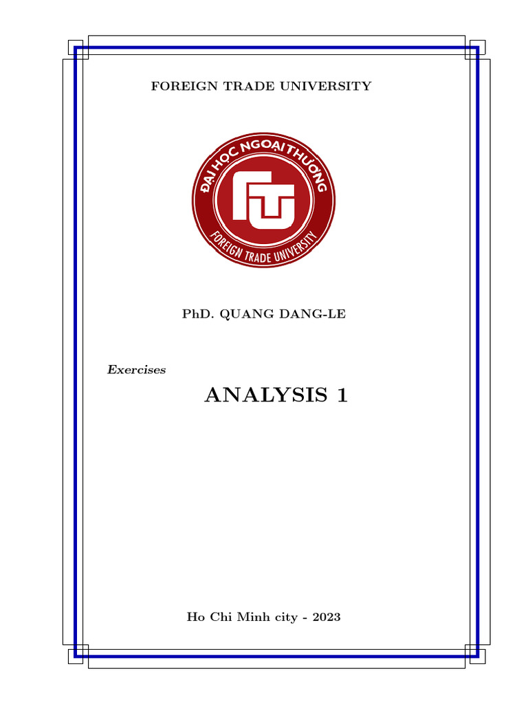 Analysis Exercises Pdf Equations Algebra