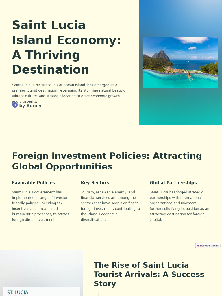 Saint Lucia Island Economy A Thriving Destination | PDF | Tourism ...