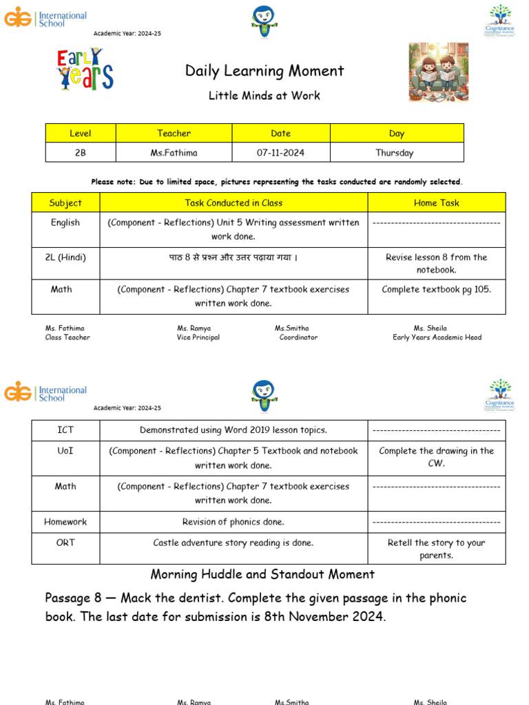 Daily Learning Moment: Little Minds at Work | PDF | Learning Methods | Cognition