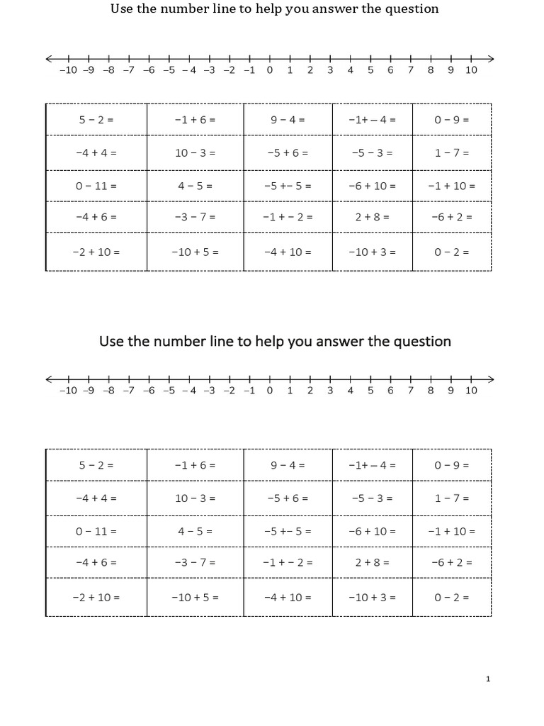 Mini Worksheet 2 Adding & Subtracting | PDF