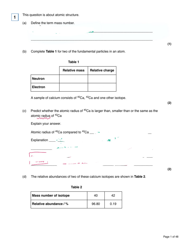 Atomic Structure Pdf Time Of Flight Mass Spectrometry Atoms