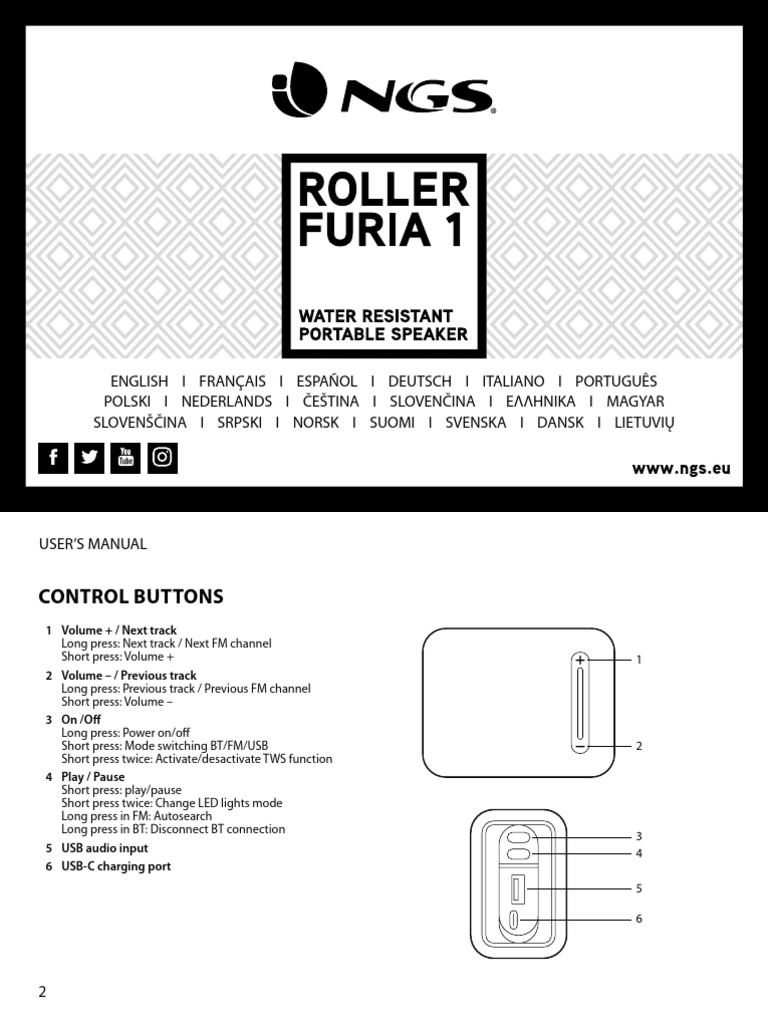 Roller Furia 1 Manual | PDF | Waste | Waste Management