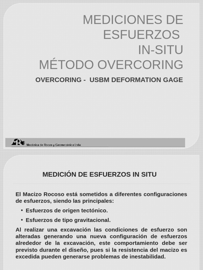 Overcoring Usbm | PDF | Elasticidad (Física) | Placas tectónicas