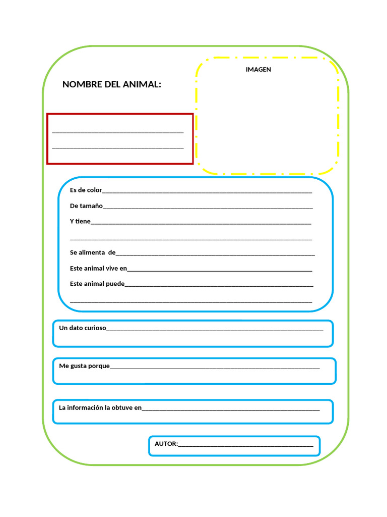 Esquema Album-Animales | PDF