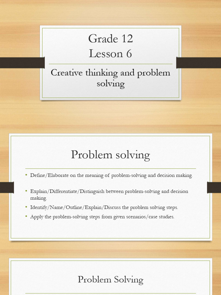 Grade 12 Lesson 6 | PDF | Creativity | Brainstorming