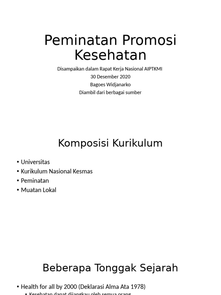Output Based Education Peminatan Promkes | PDF