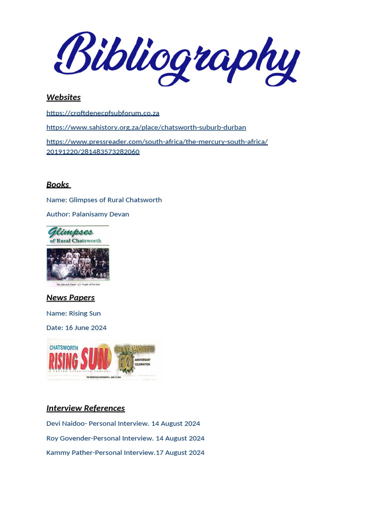 Bibilography For Settlement | PDF | Social Science | Travel