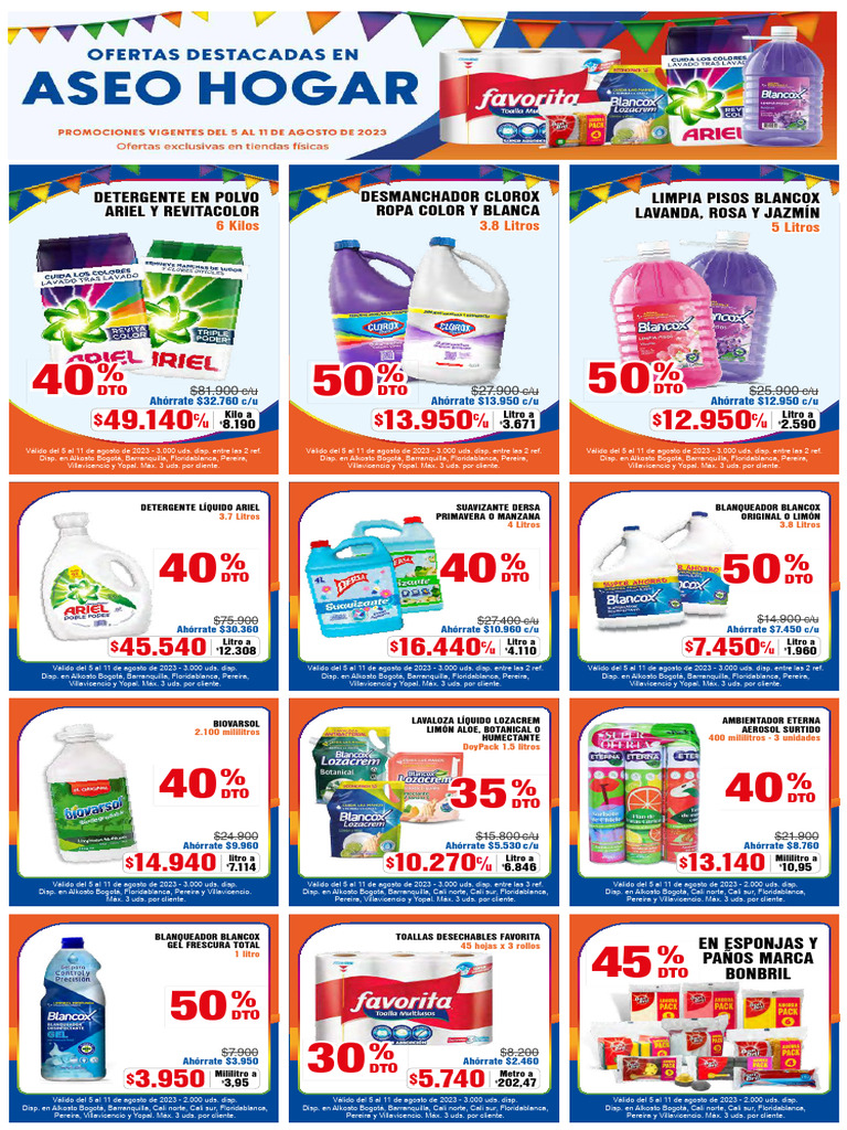 Alkosto Separata Digital Mercado Aseo Hogar 5agosto2023 | PDF