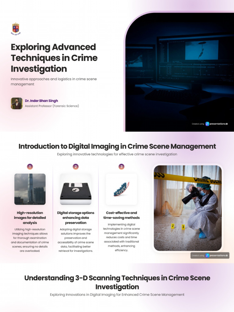 Digital Imaging and Innovative Technology in Crime Scene Management | PDF