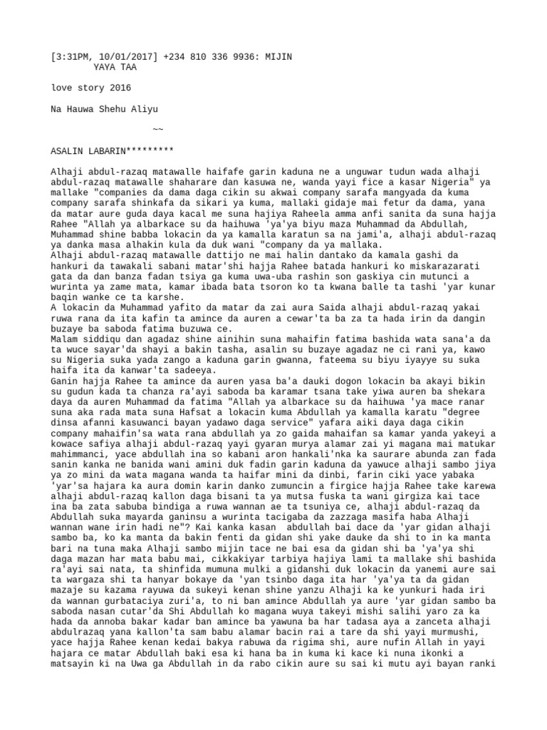 Mijin Yar Uwata | PDF