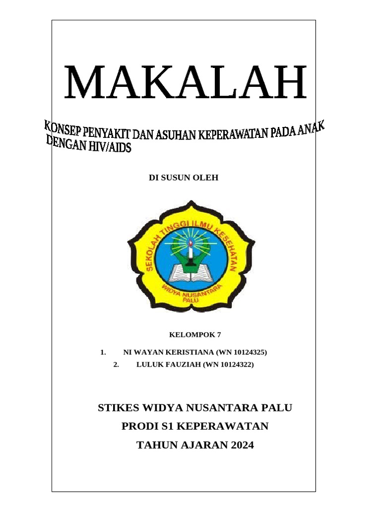 Makalah Konsep Penyakit Dan Askep Hiv Aids Pada Anak | PDF