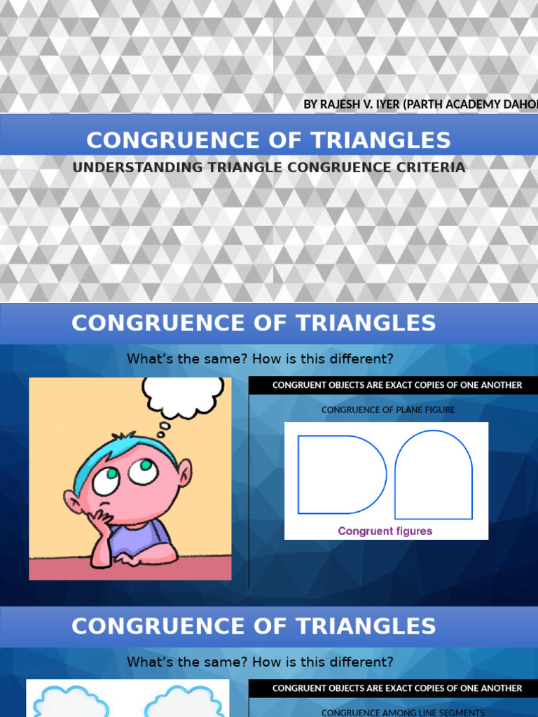 Congruence of Triangles | PDF | Triangle | Euclidean Plane Geometry