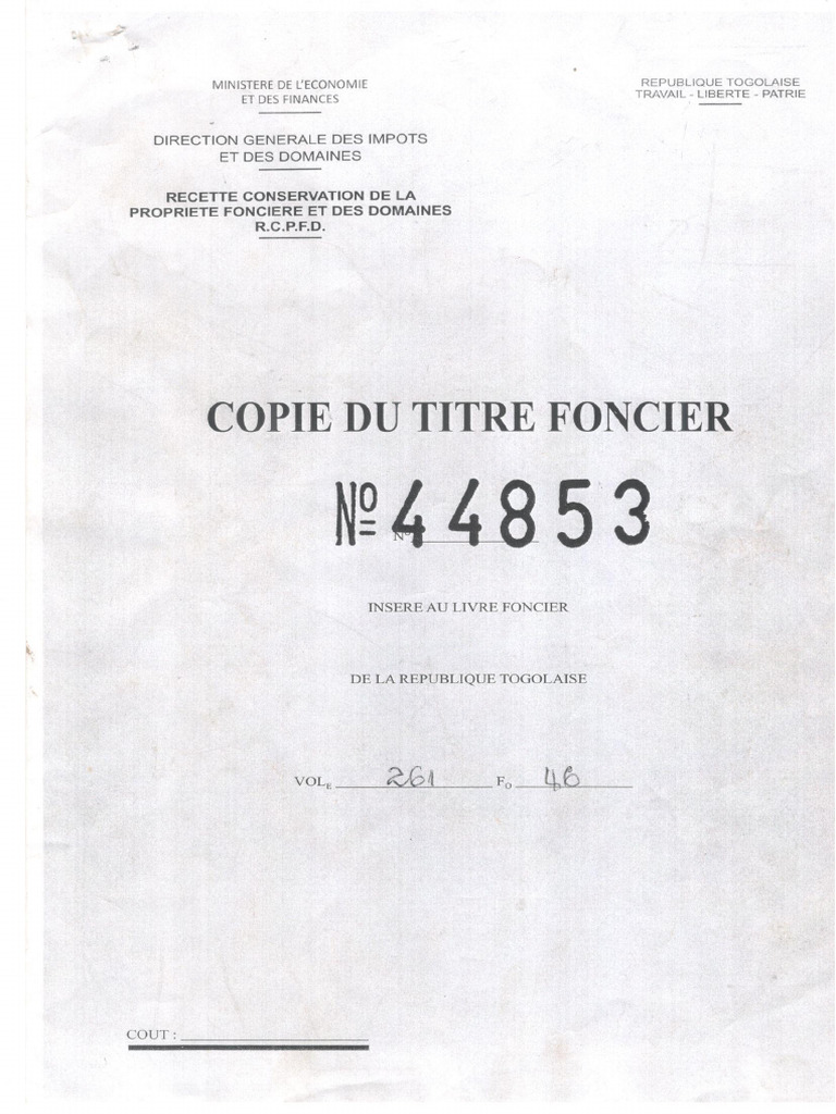 Titre Foncier | PDF