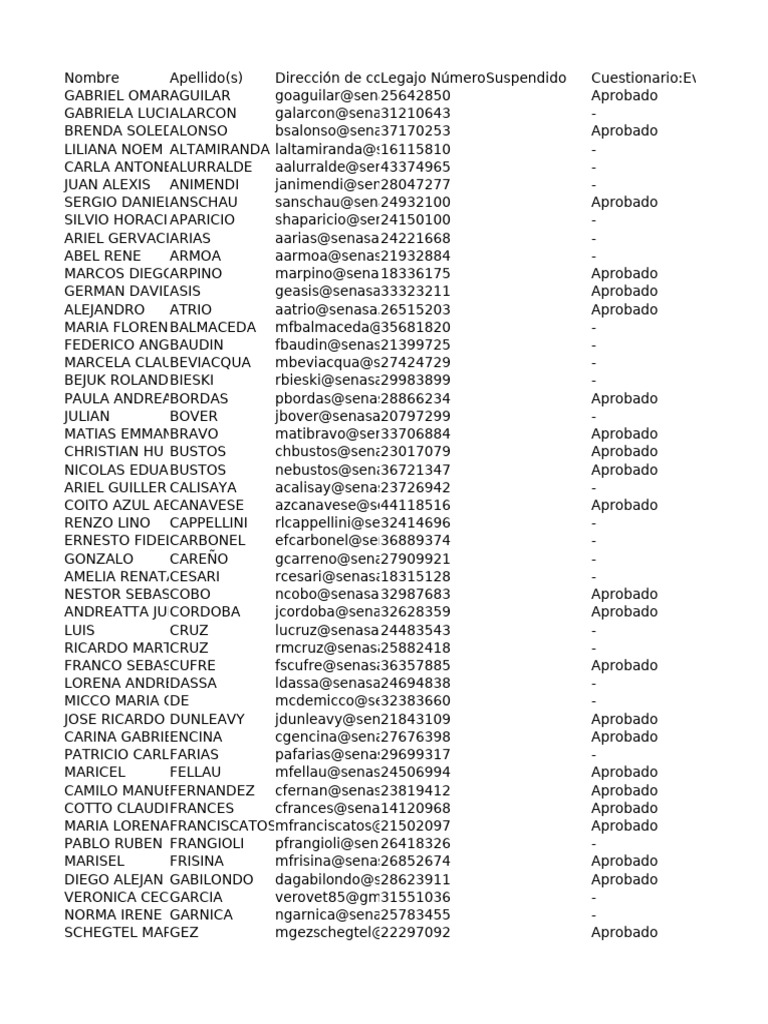 DNSA 882024 Calificaciones 2 Arreglado | PDF