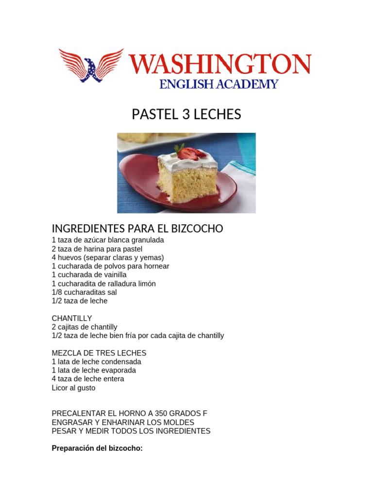 9 - Pastel de Tres Leches | PDF