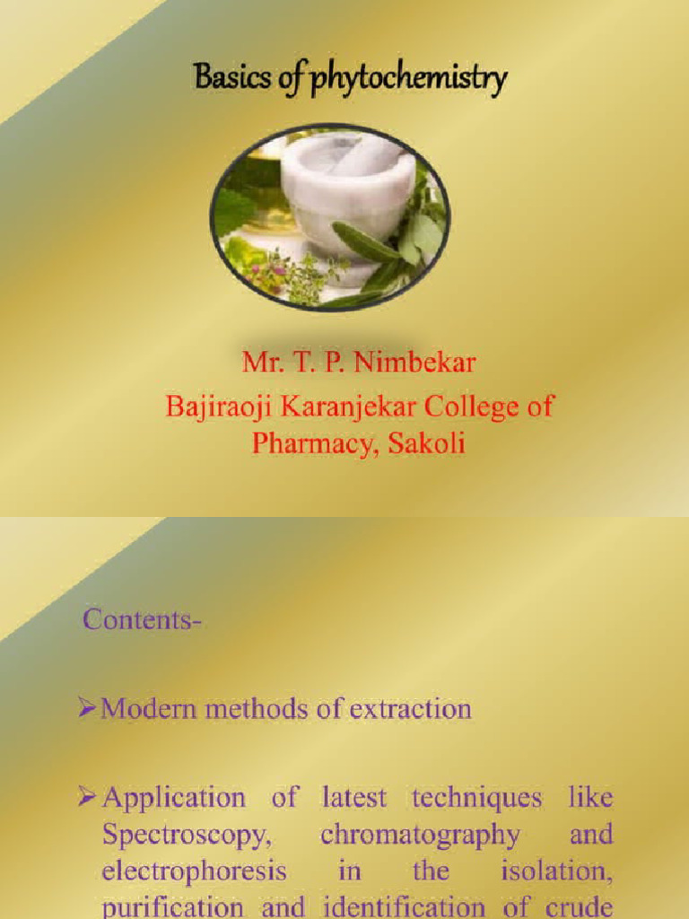 Basics of Phytochemistry | PDF
