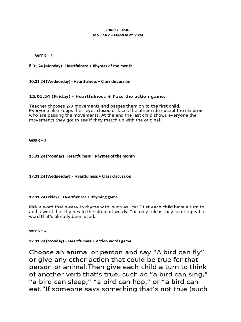 CT and DT Plan January-February 2024 | PDF