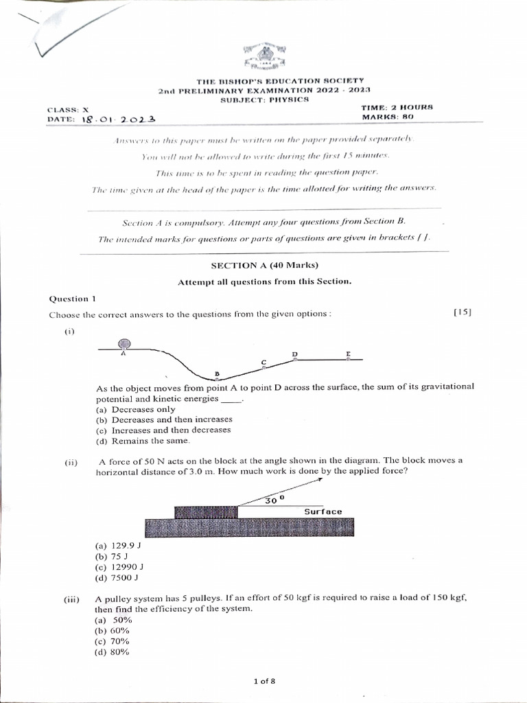 Physics paper icse class 10 | PDF | Radioactive Decay | Nuclear Physics