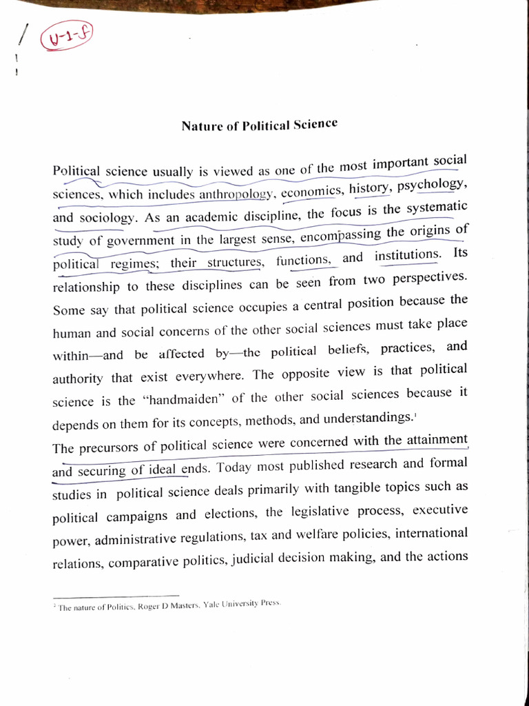 Pol sc. Nature | PDF | Science | Political Science