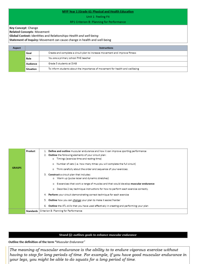 Fitness Planning for Grade 5 | PDF | Physical Fitness | Physical Exercise