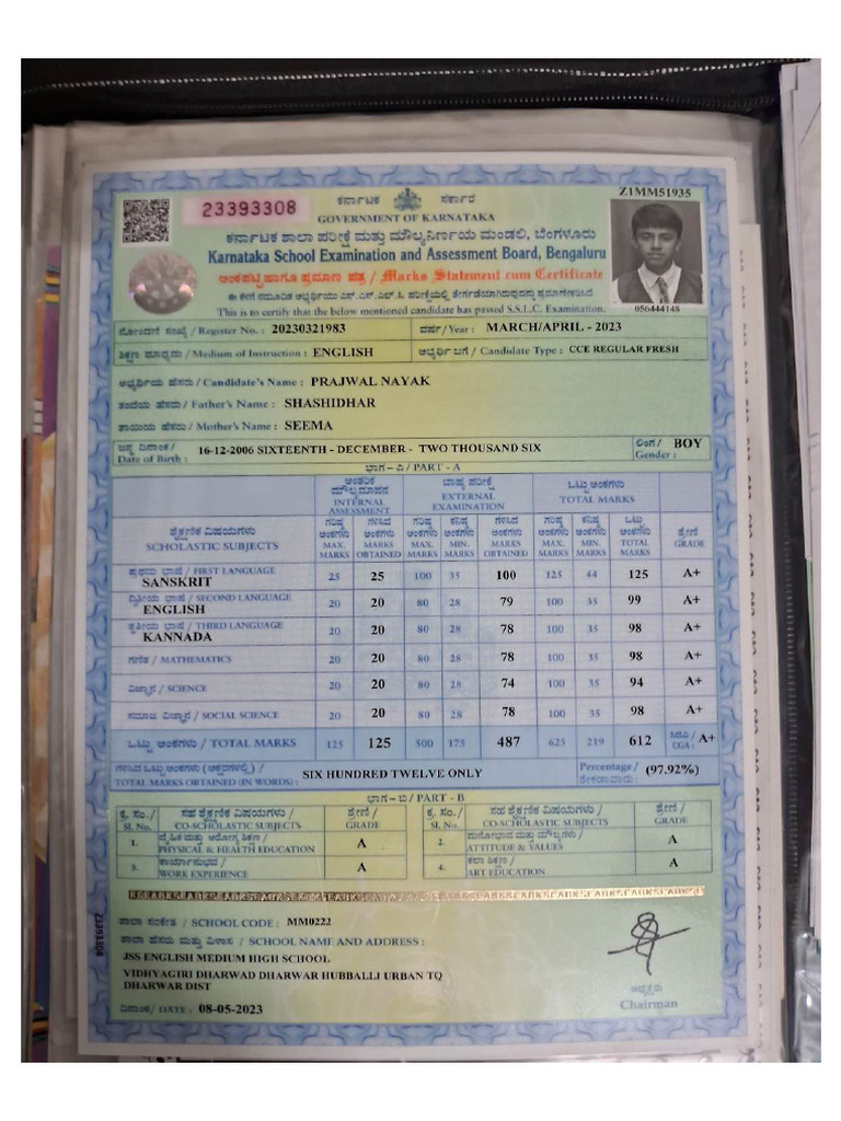 Class X Certificate | PDF