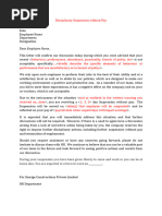 Employee Suspension Letter Sample | PDF
