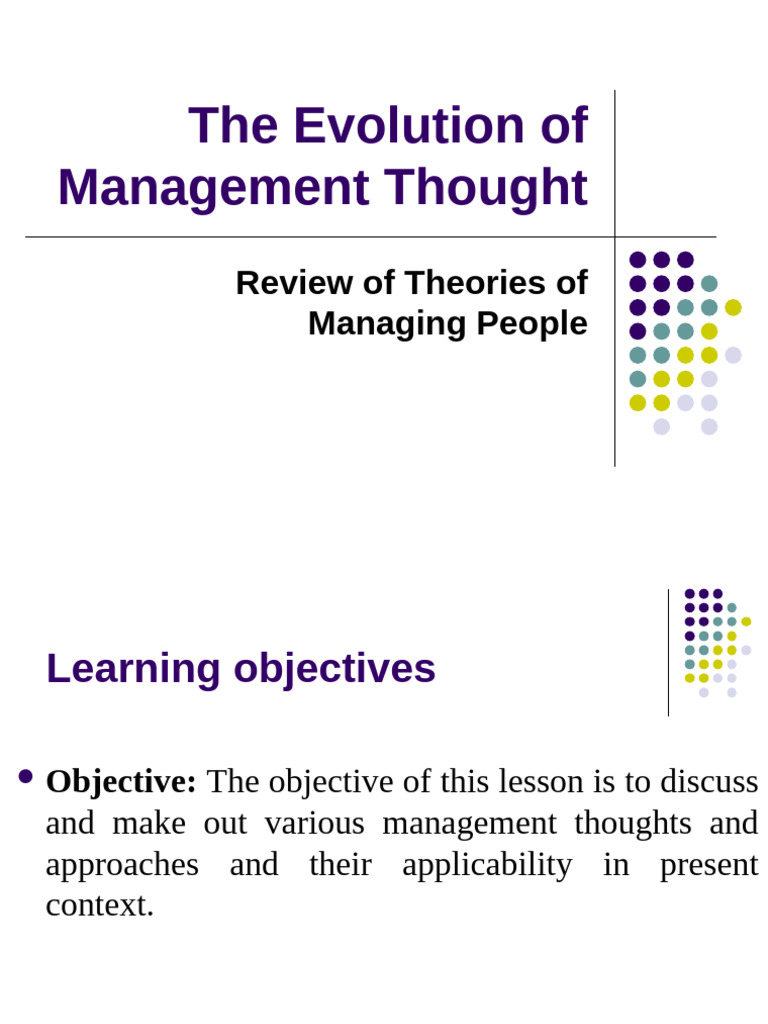 The Evolution of Management | PDF | Business