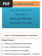 Chapter 1 Inclusiveness for Freshman Course | PDF | Disability | Speech