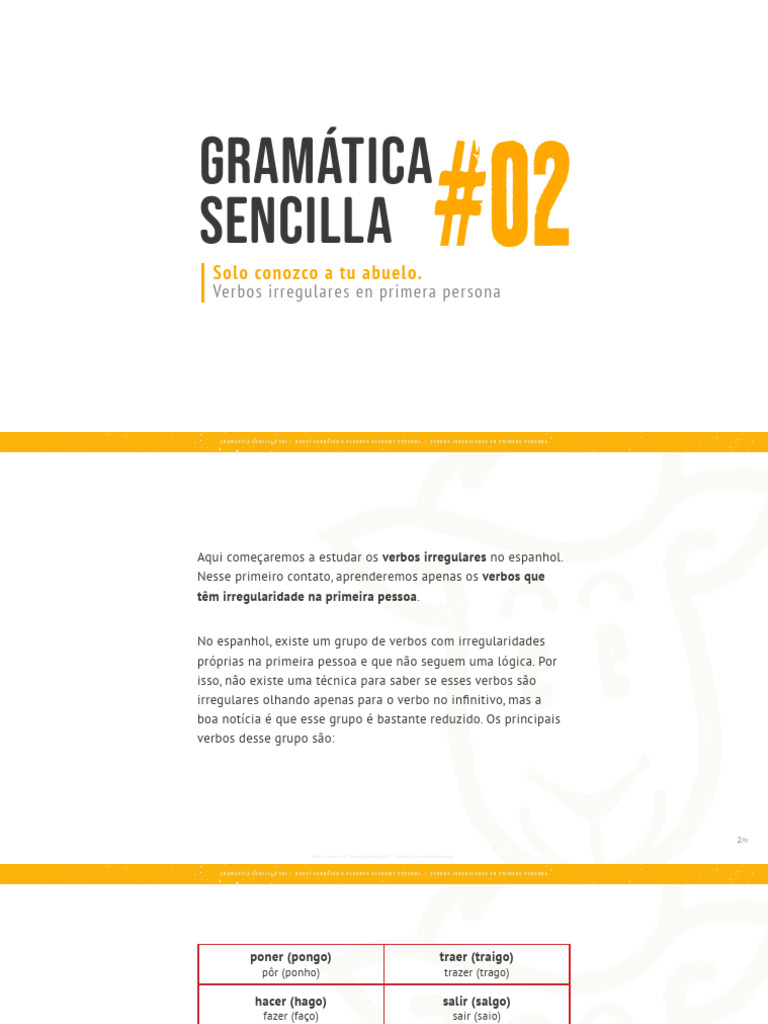 GRAMATICA espanhola | PDF | Mecânica da linguagem | Gramática