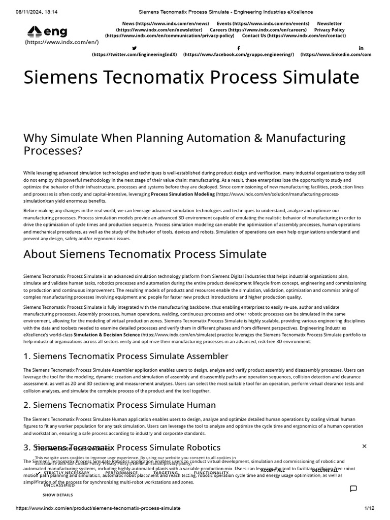 Siemens Tecnomatix Process Simulate Overview | PDF | Simulation | Robotics