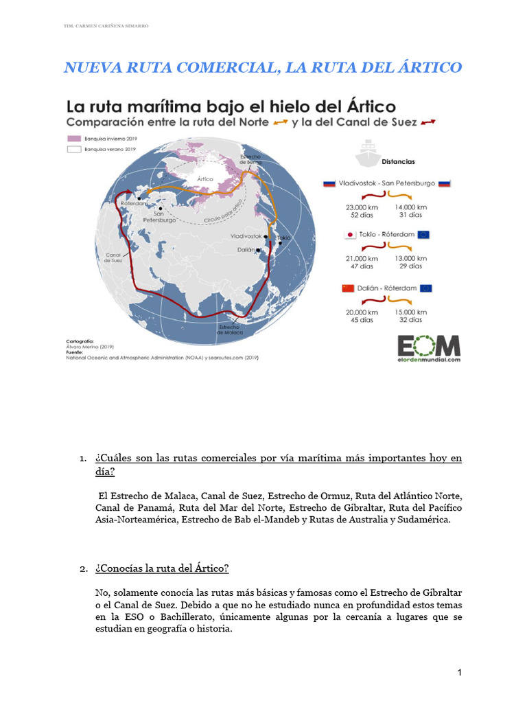 Cariã Ena - Carmen - Nueva Ruta Comercial | PDF | Ártico | OTAN