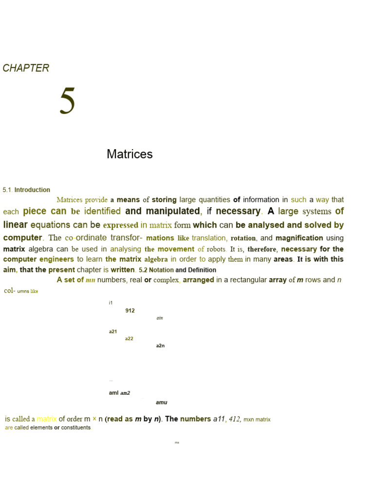 Highlighted Maths Unit 4 | PDF | Matrix (Mathematics) | Mathematics
