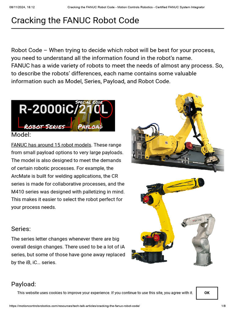 Cracking The FANUC Robot Code - Motion Controls Robotics - Certified FANUC System Integrator ...