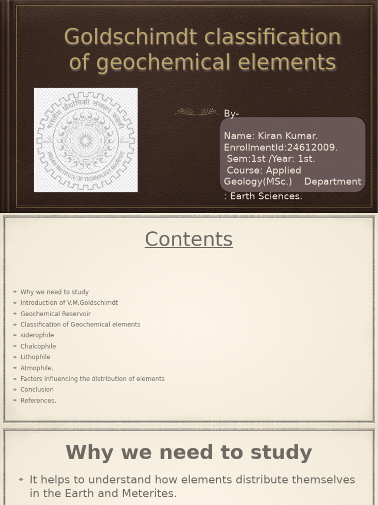 Geochemical Elements for Geology Students | PDF | Metals | Metallic ...